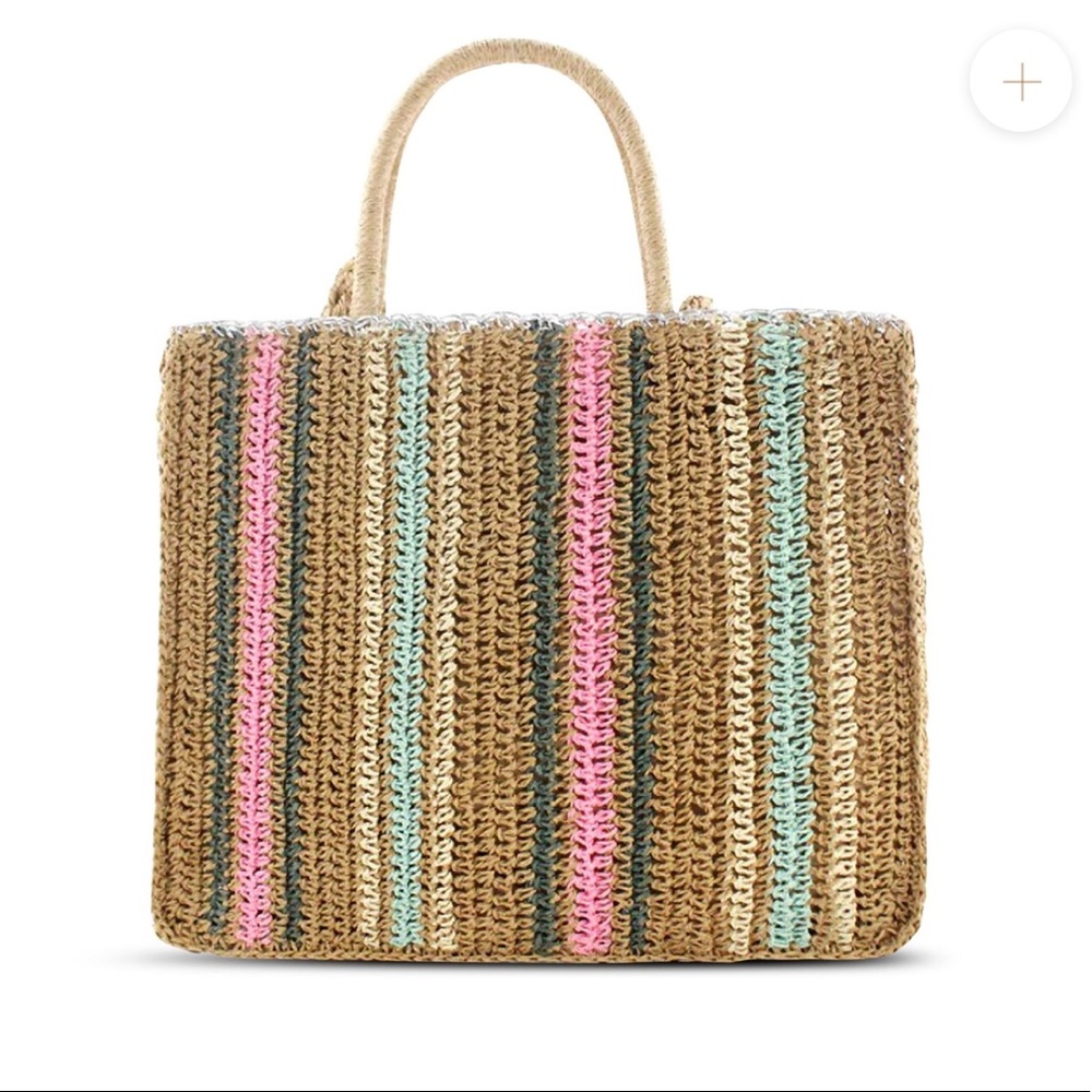 Coco Raffia Colorful Straw Bag Beach Bag - Gem